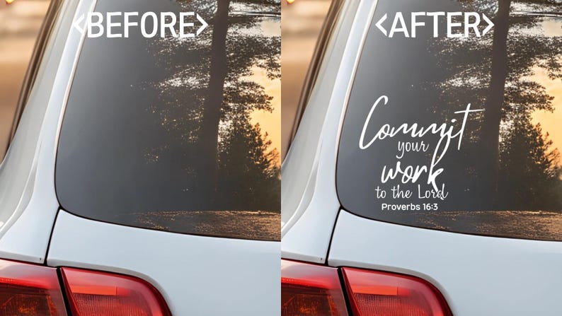 Commit Your Work Decal | Proverbs 16:3 Sticker | Christian Office Decor ...