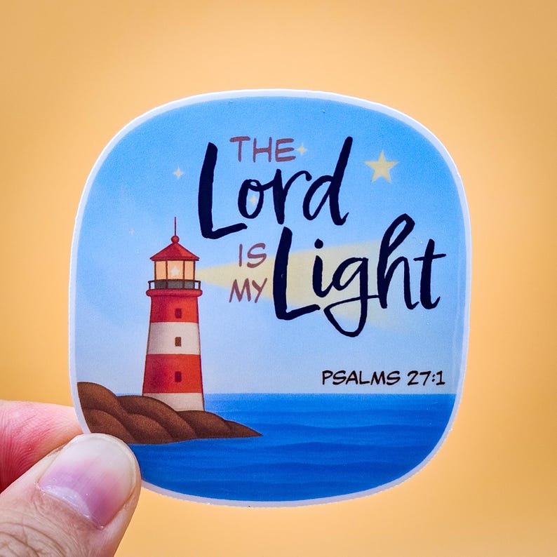 The Lord is My Light - Bible Verse Sticker | Psalms 27:1 | Christian ...