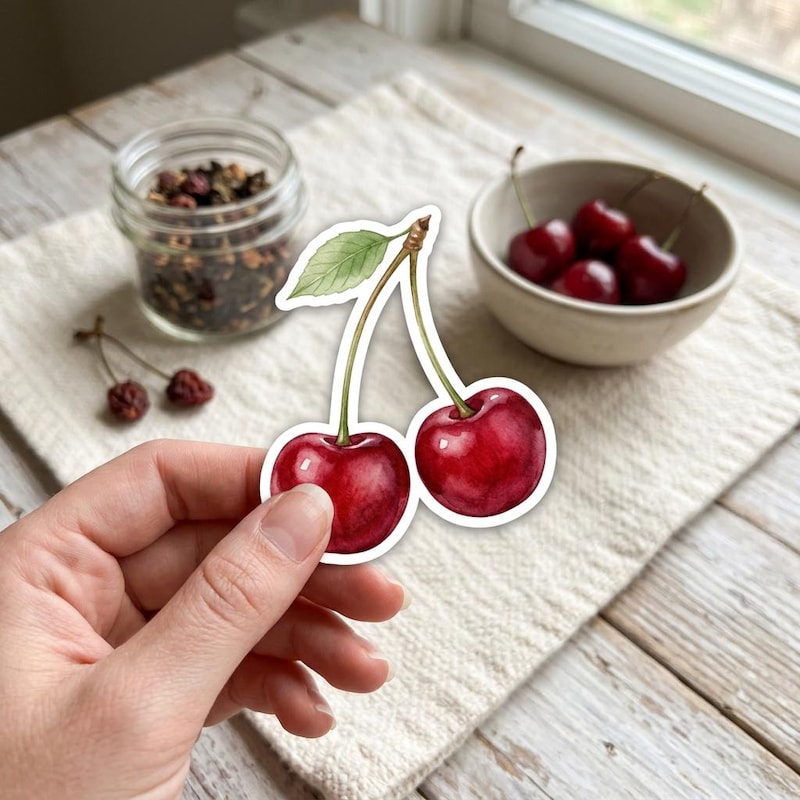 Cherry Stickers - Etsy