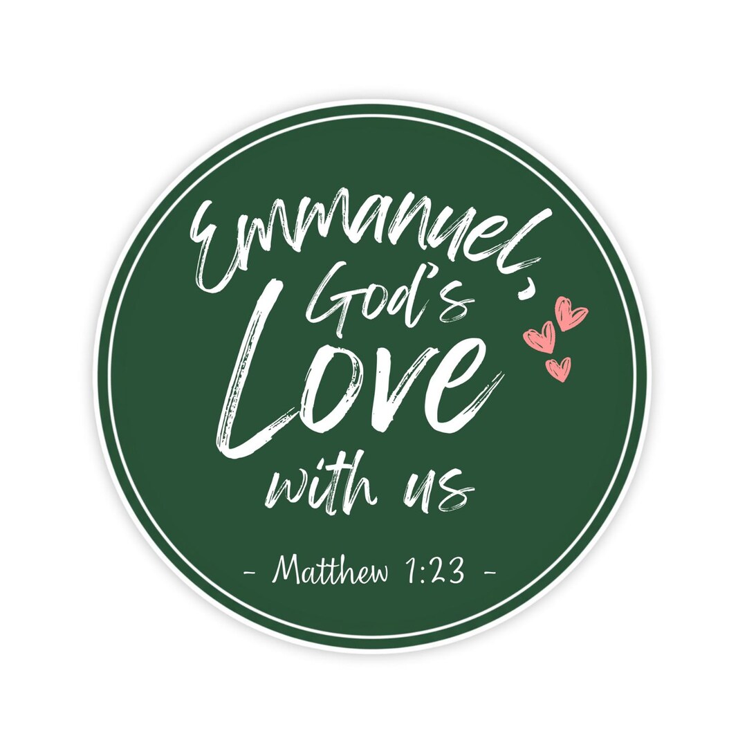 Waterproof Faith Sticker | Emmanuel God's Love With Us Sticker ...
