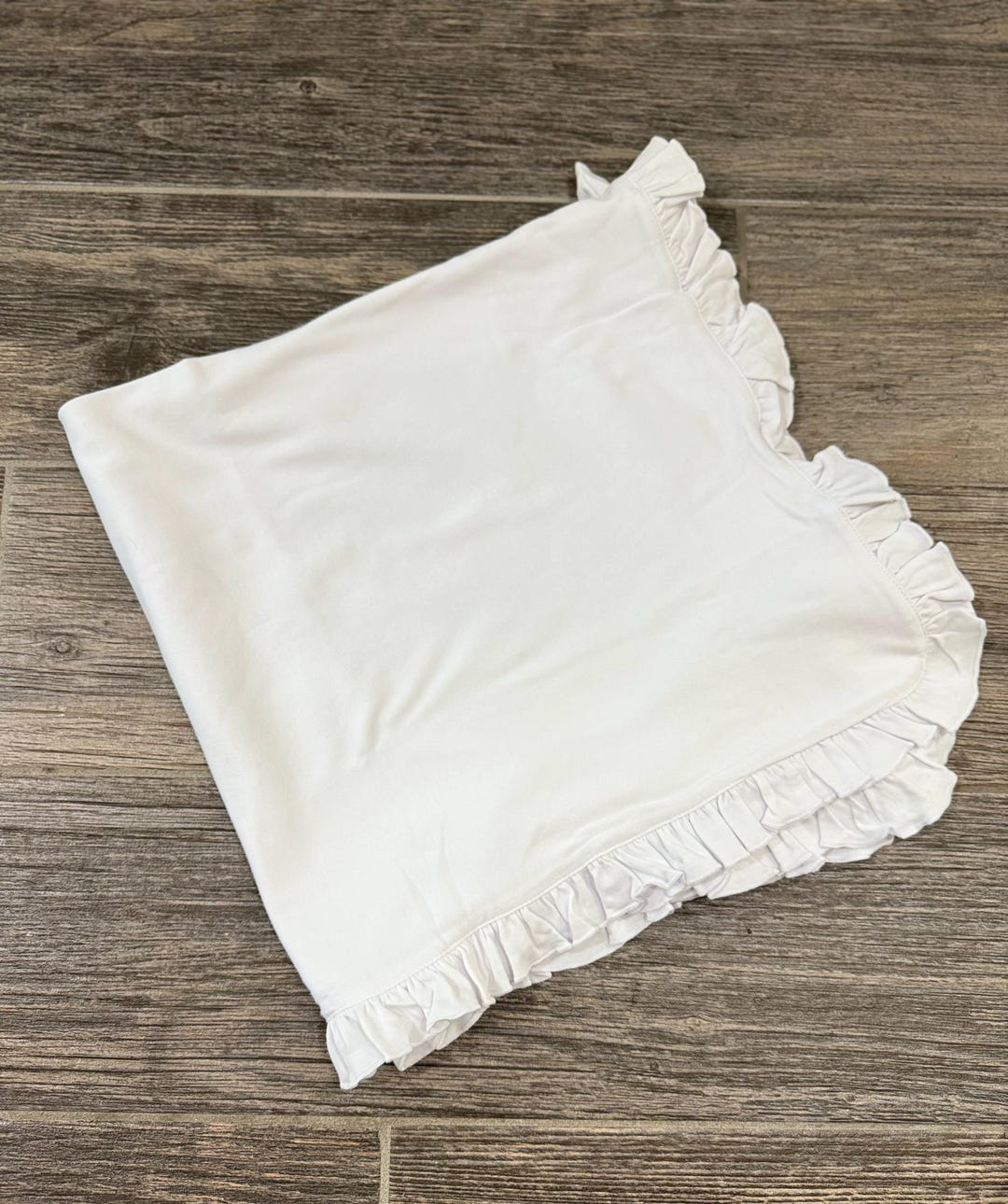 Ruffle Blanket White - Etsy