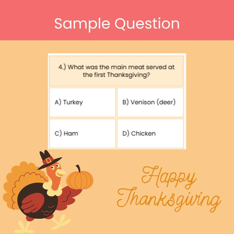 Thanksgiving Trivia | Printable Thanksgiving Activity Game | Holiday ...