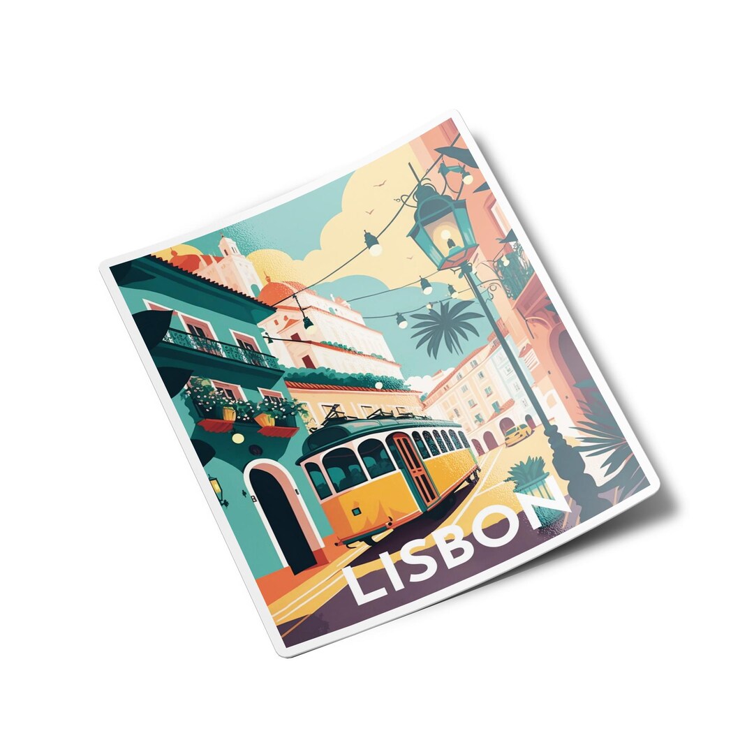 STICKERS PACK Lisbon Portugal Vintage Stickers Illustration Design Cut ...