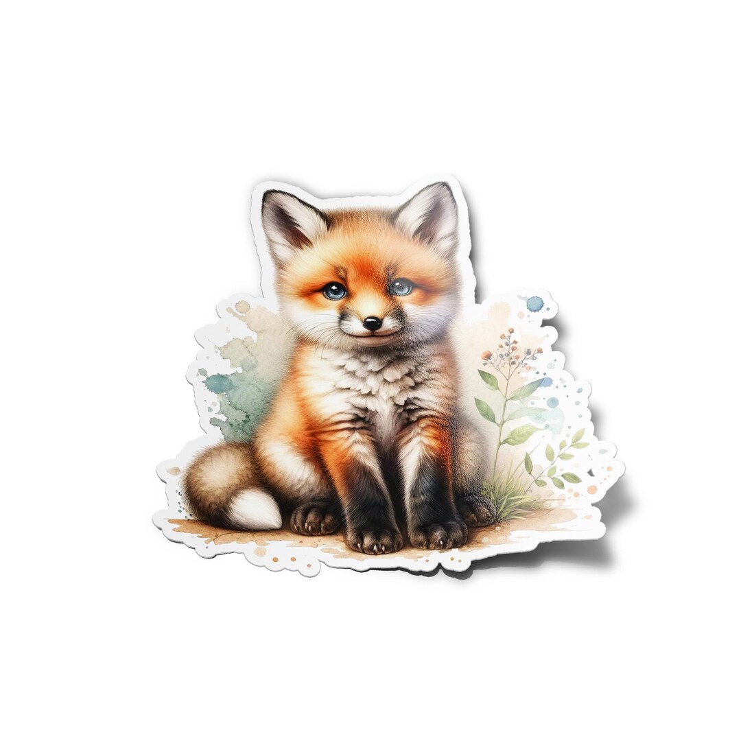 PACK OF STICKERS STICKERS Baby Fox Watercolor – Water/uv Resistant ...
