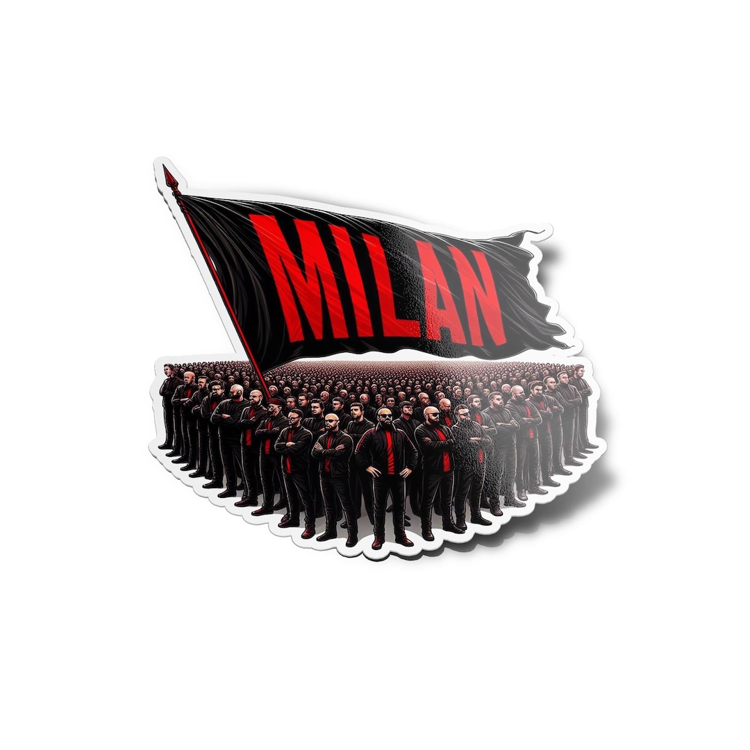 Pack STICKERS STICKERS Ultras Milan Fans Supporters Ultras Flag Red ...