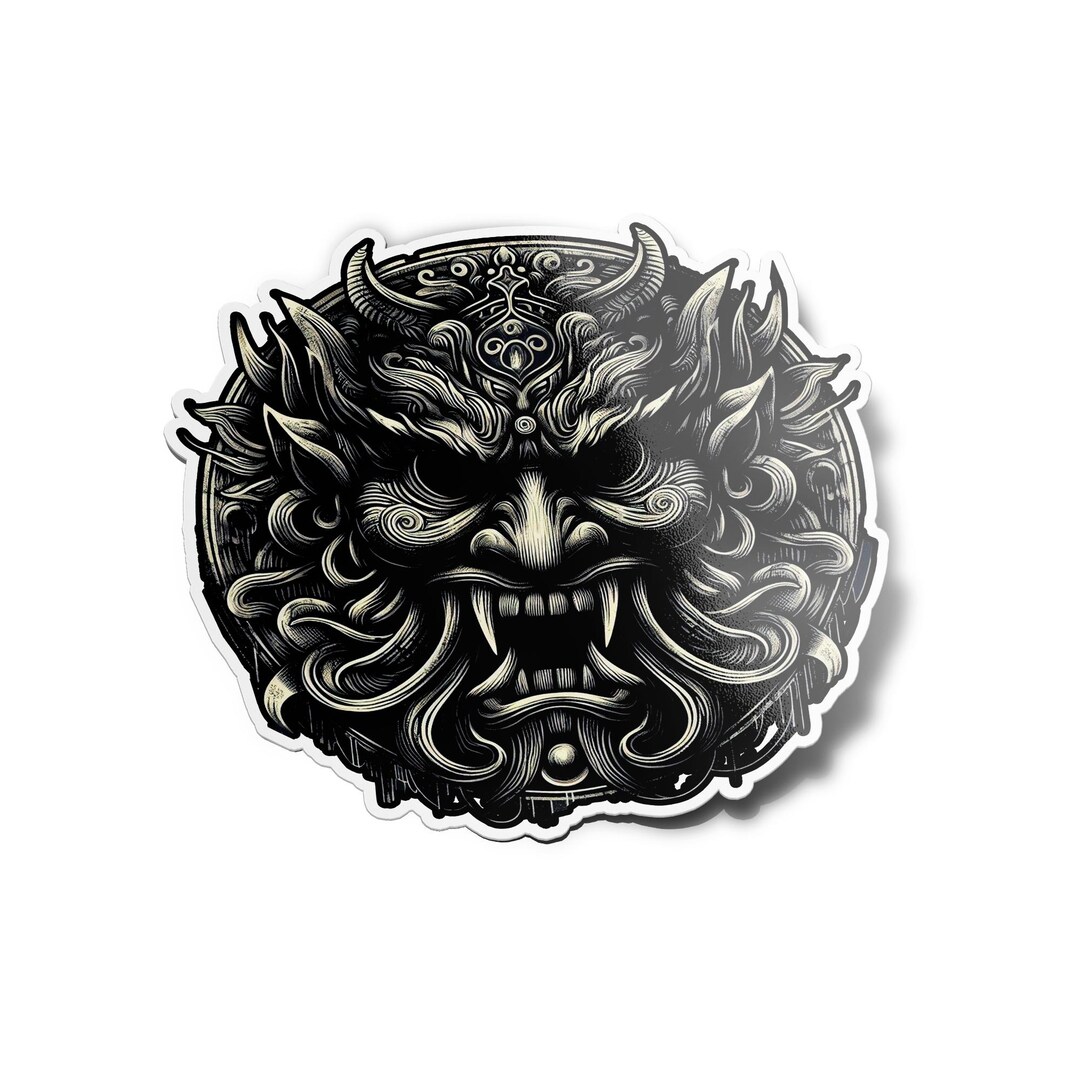 Pack of STICKERS STICKERS Black Maori Mask - Japanese Theater ...