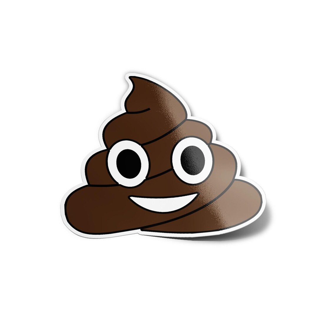 STICKERS PACK Funny Emoji Poop Vinyl Stickers Water & UV Resistant Cut ...