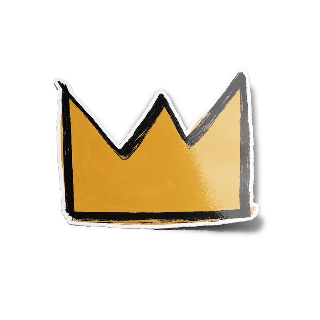 STICKERS PACK Vinyl Stickers Crown Inspired by Basquiat, Graffiti ...