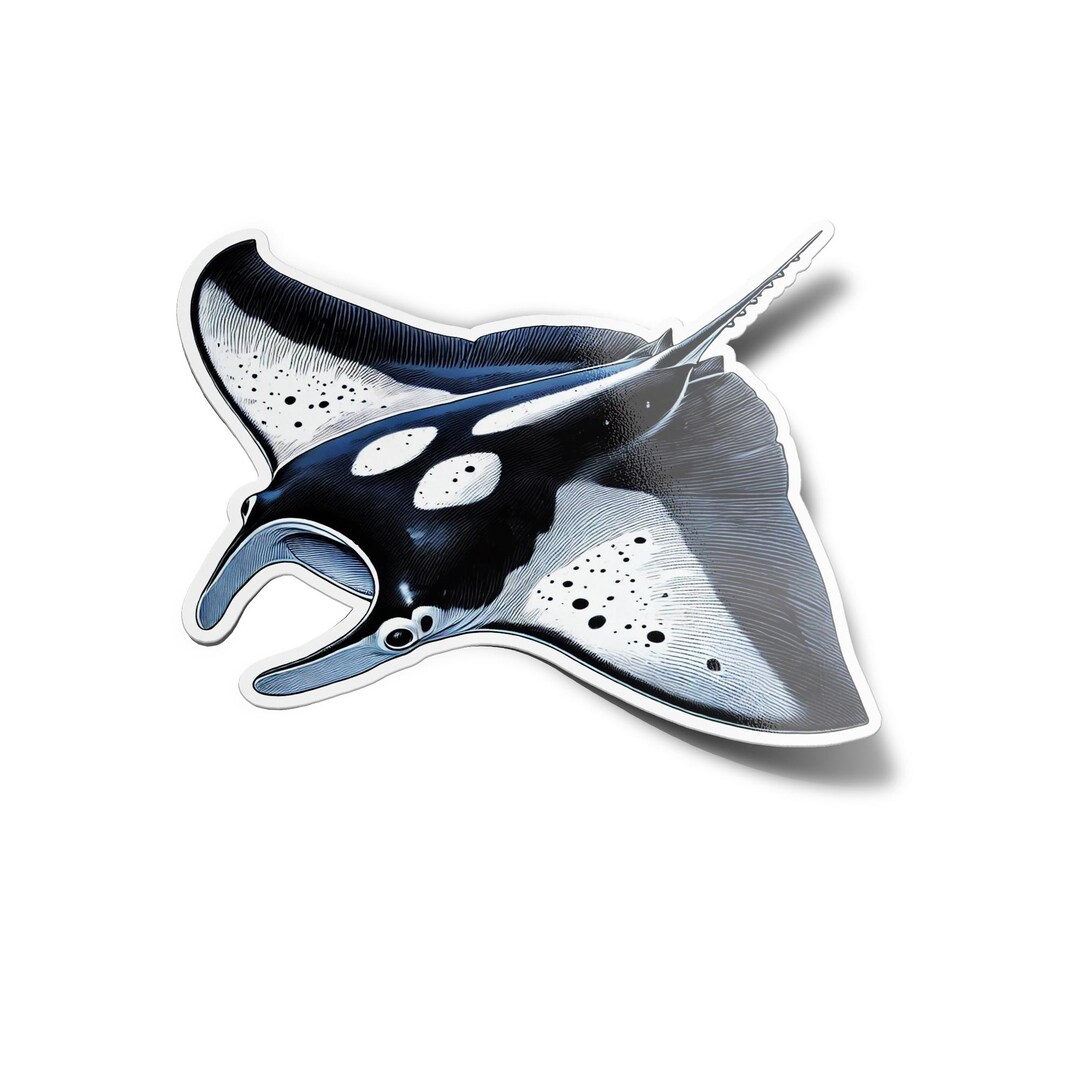 PACK OF STICKERS Vinyl Manta Ray Marine Animal Ocean Sea Water & UV ...