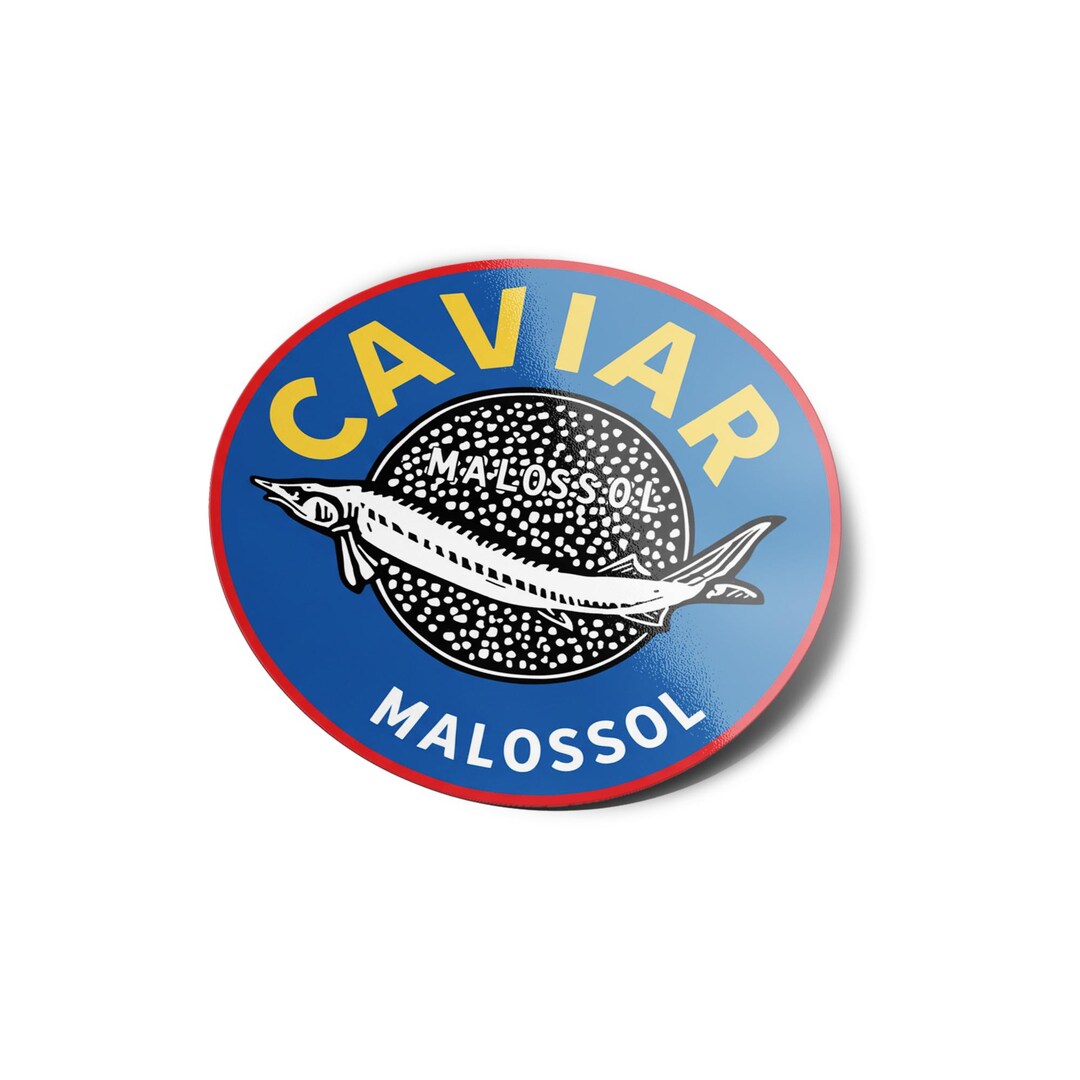 Caviar Malossol Stickers - Water & UV Resistant Vinyl - Russian Caviar ...
