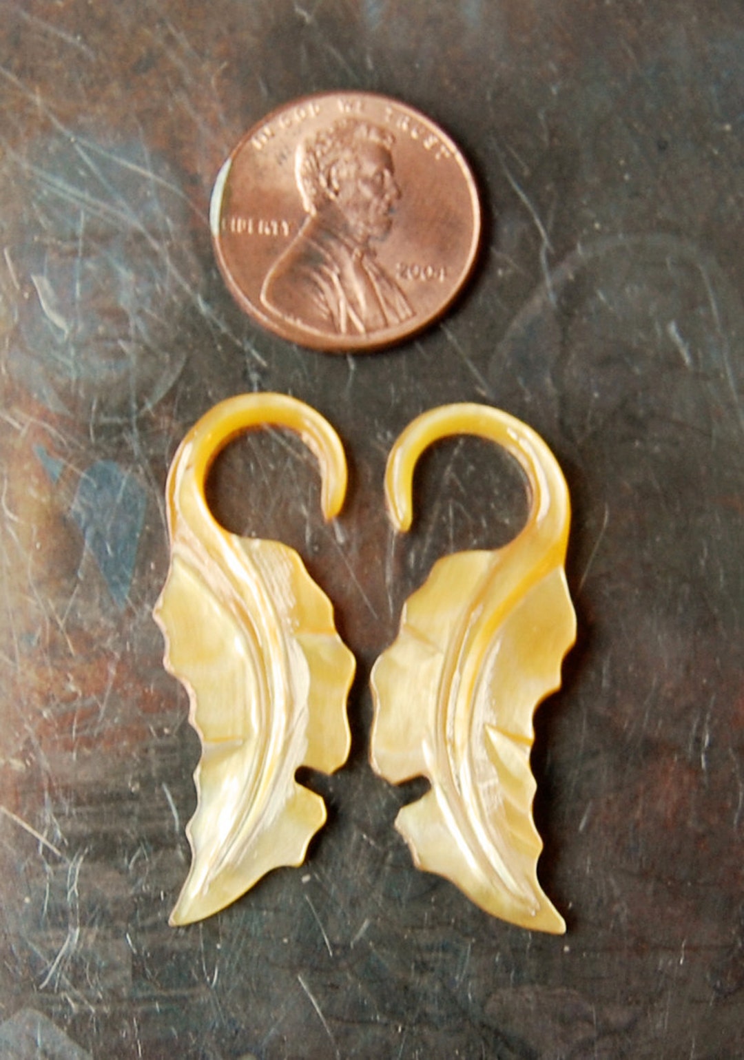 Plugs 10 Gauge Ear Plugs Leaf - Etsy
