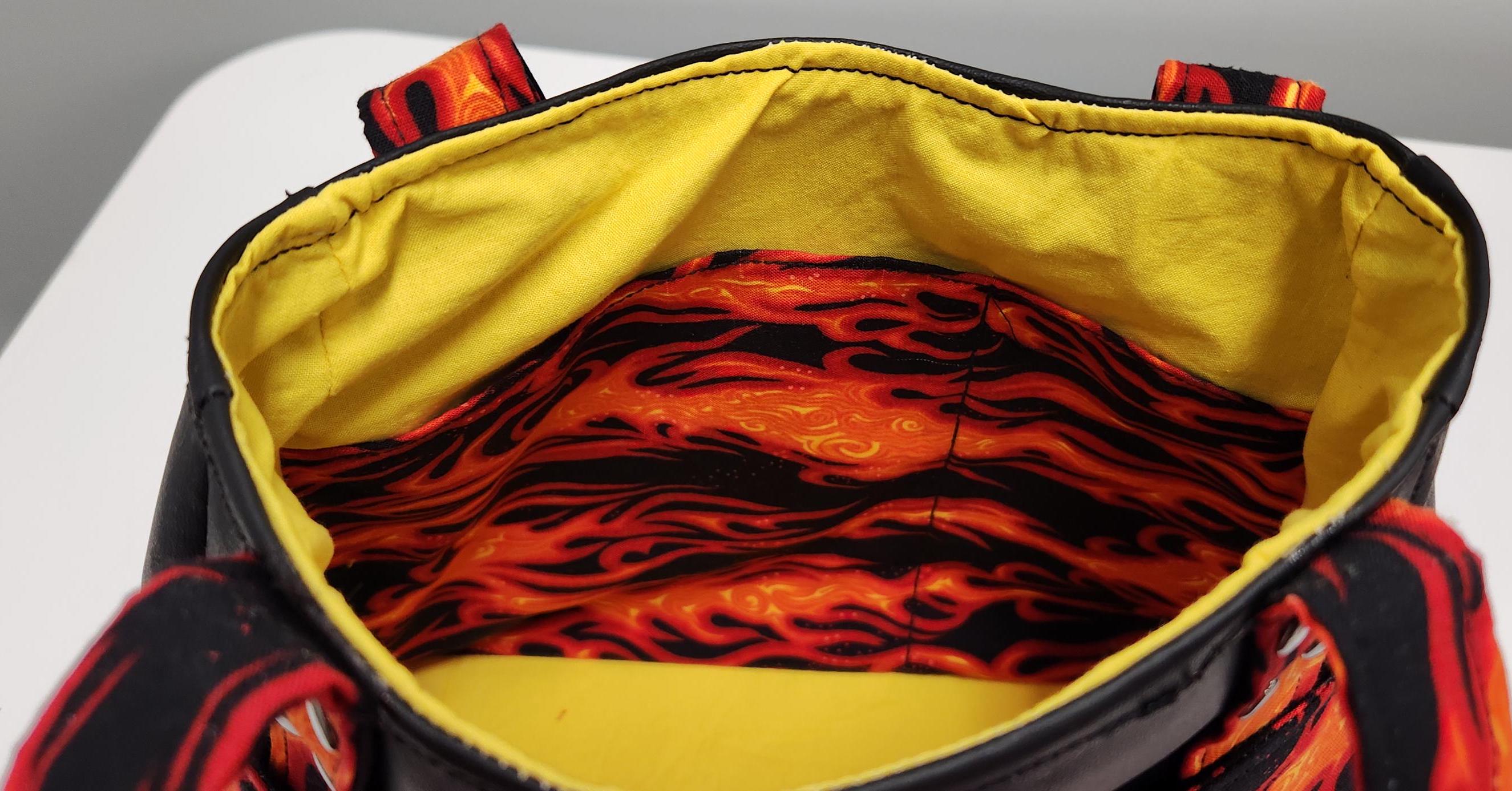 Flame Print and Black Vinyl Purse - Etsy