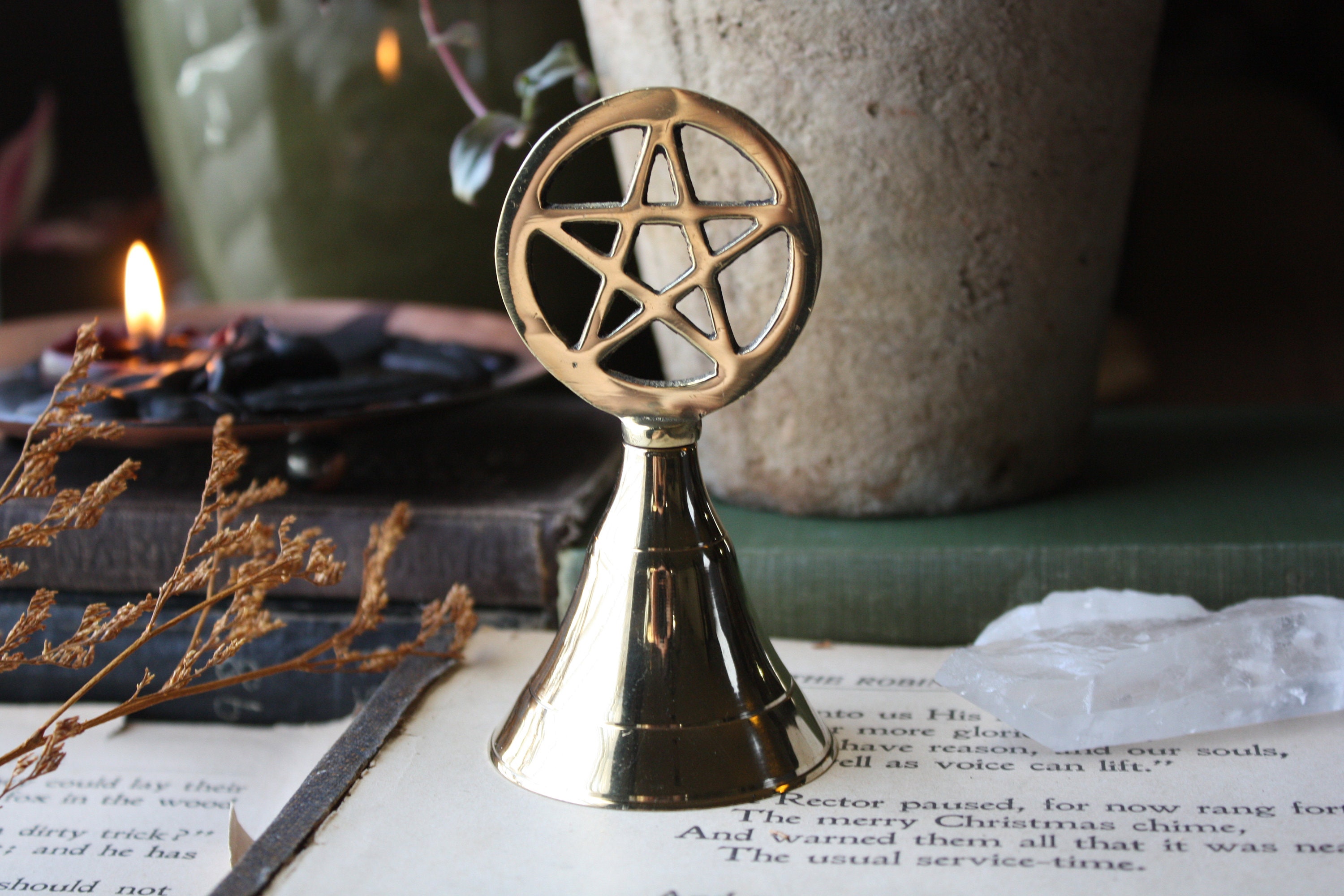 Pentagram Brass Altar Bell | Etsy