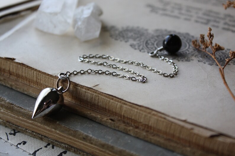 Silver Crystal Pendulum | Etsy