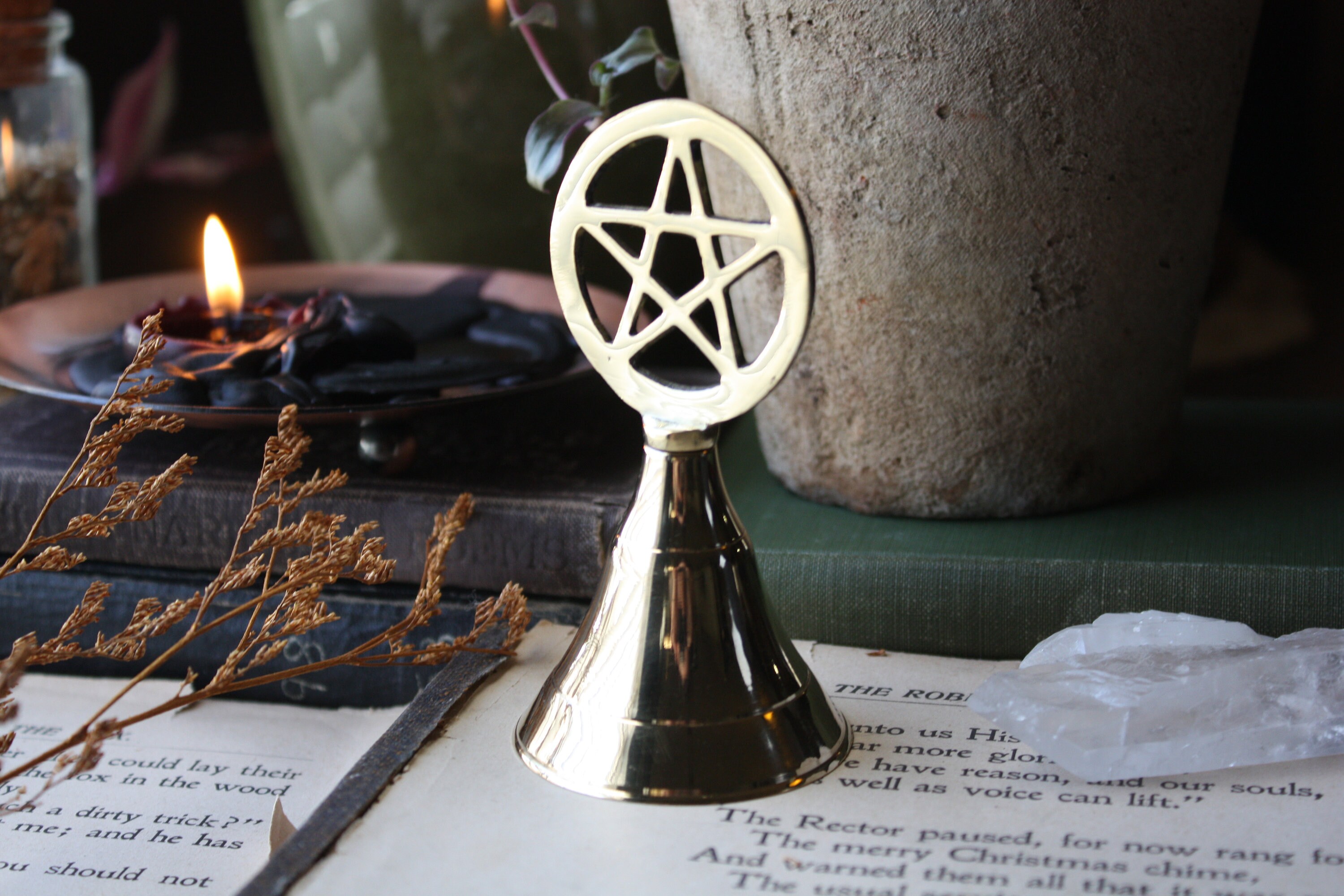 Pentagram Brass Altar Bell | Etsy