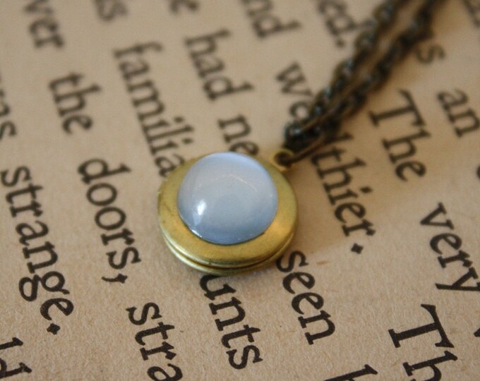 Blue Moonstone Locket - Etsy
