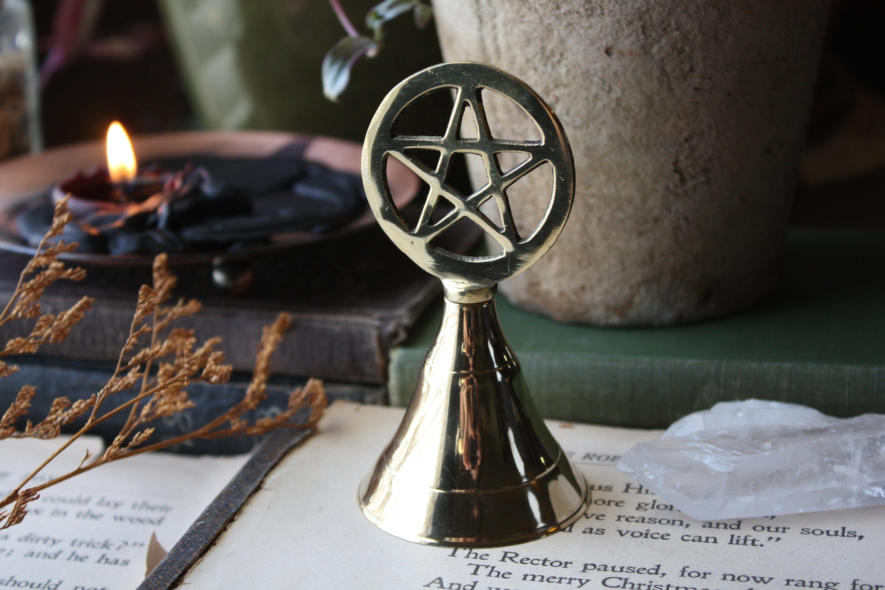 Pentagram Brass Altar Bell | Etsy