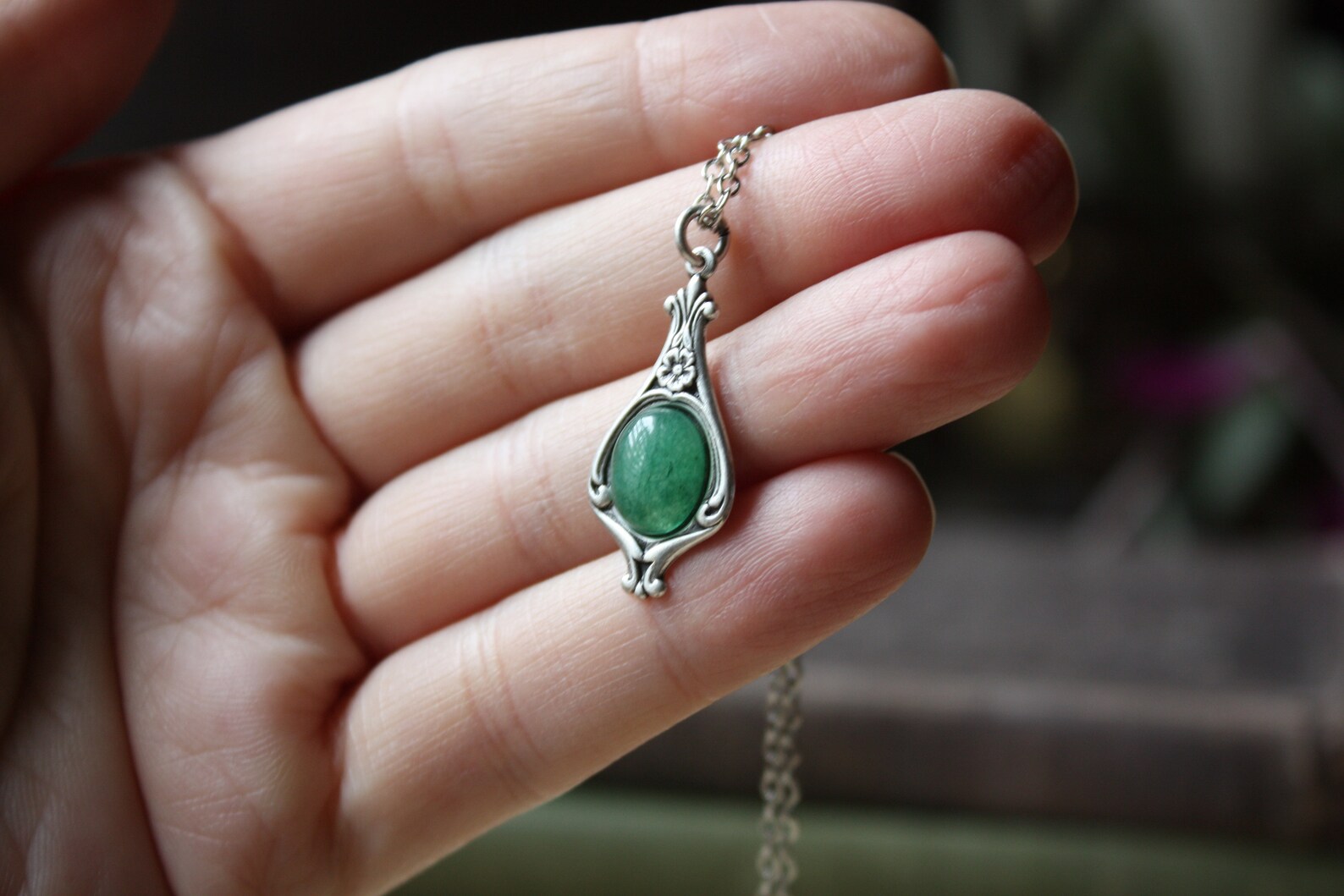 Aventurine Necklace - Etsy