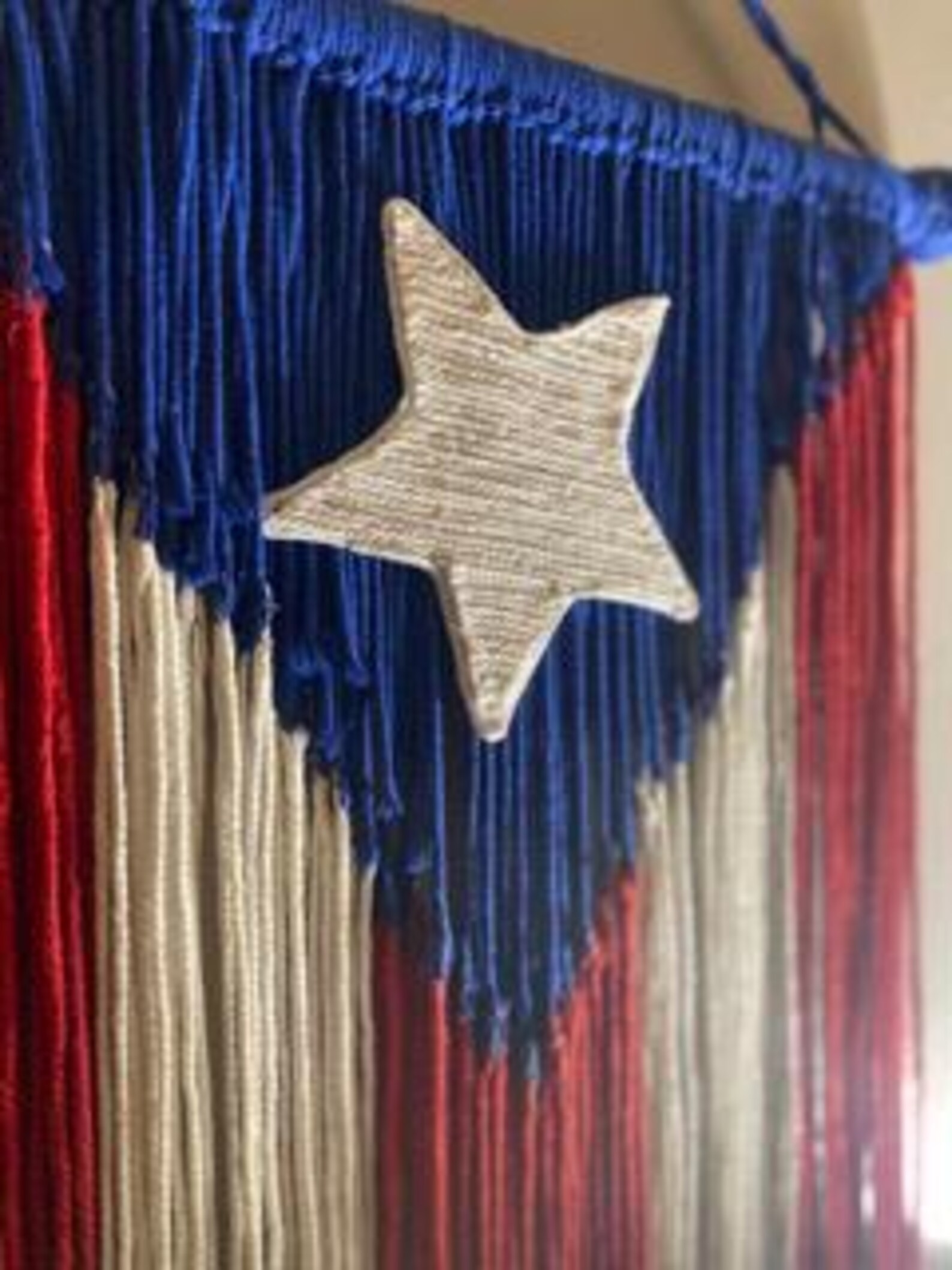 Puerto Rican Macramé Flag - Etsy
