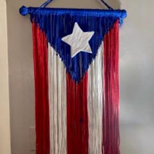 Puerto Rican Macramé Flag - Etsy