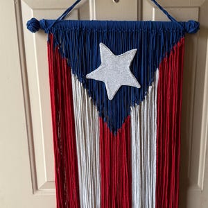Puerto Rican Macramé Flag - Etsy