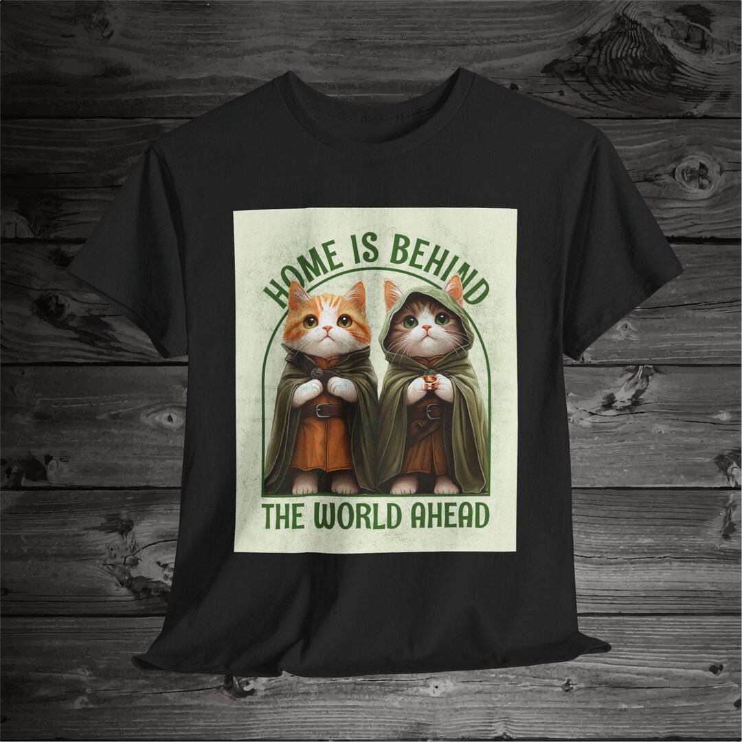 Lord of the Rings Sam and Frodo Cats Unisex T-shirt Fun Movie Fan Tee ...