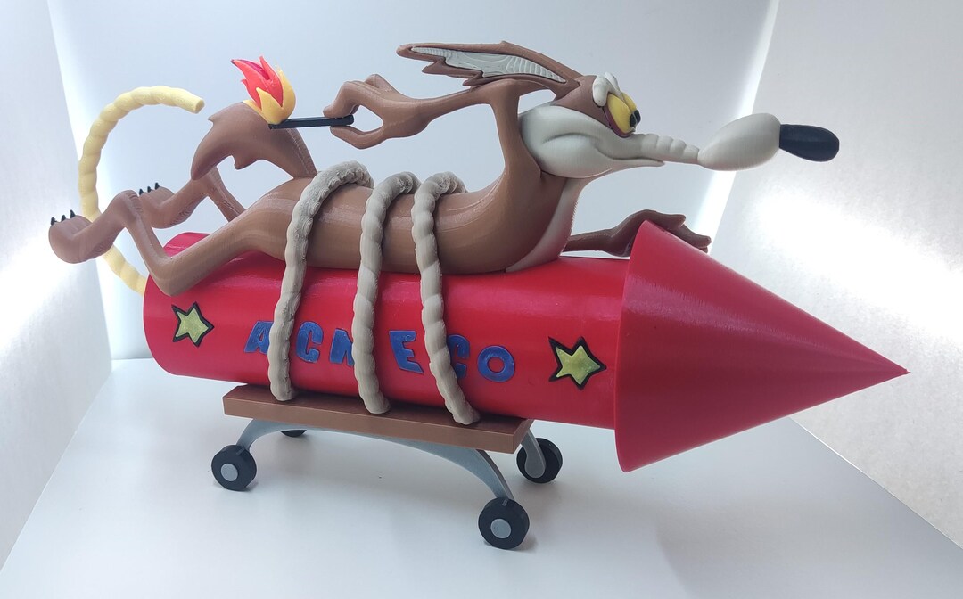 Wile E. Coyote Figure – 3D Printed (31cm) - Etsy