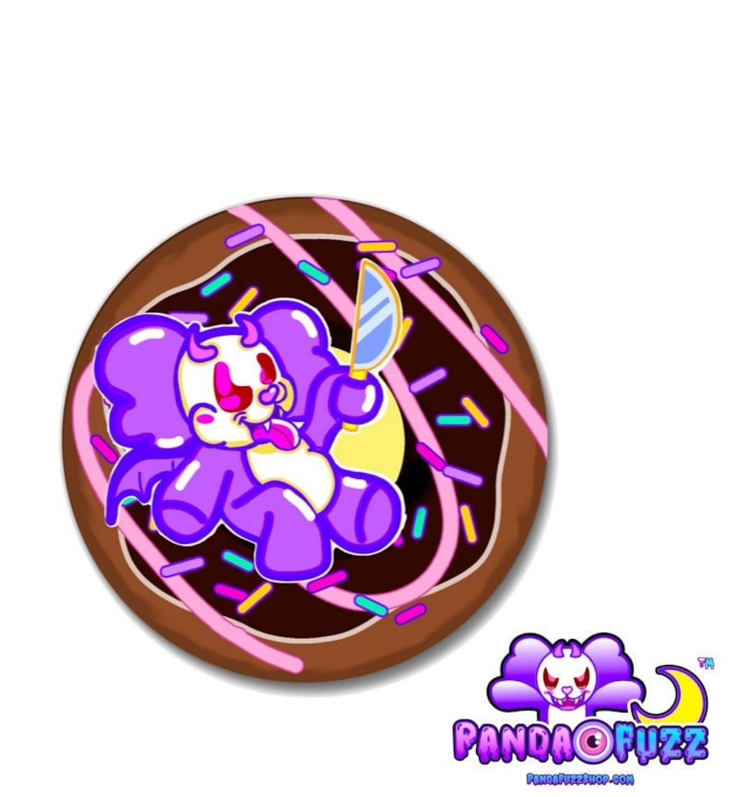 Vampanda Doughnut 4 Inch Button - Etsy