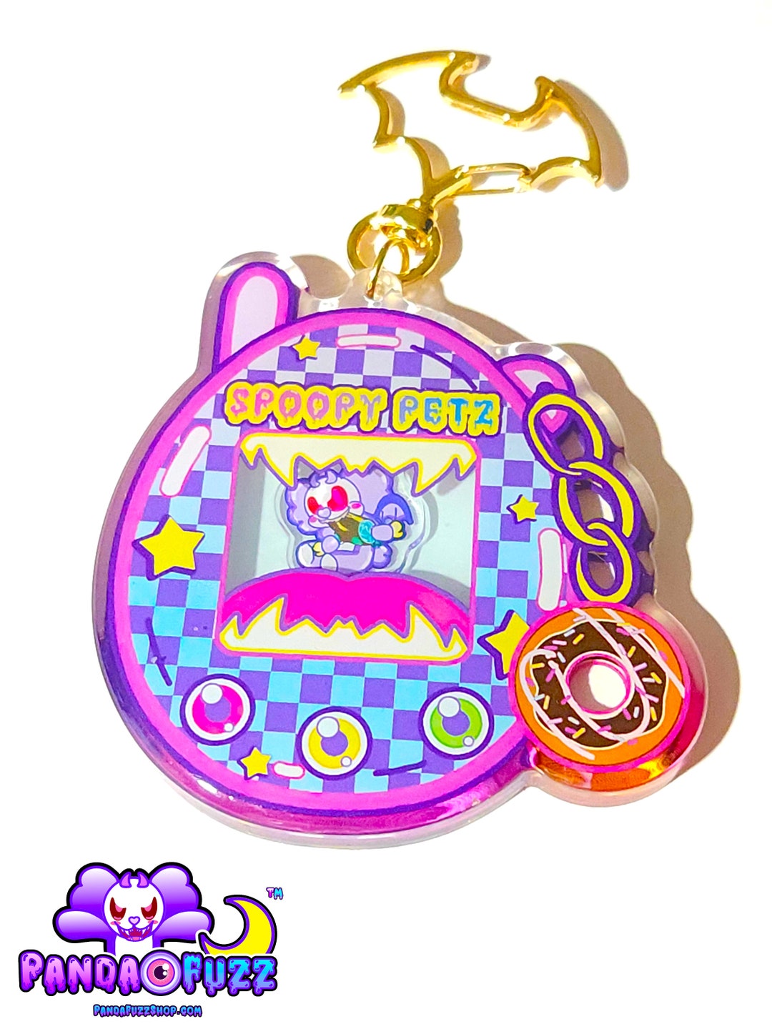 Drip the Vampanda Spoopy Creepy Cute Tamagotchi Shaker Keychain - Etsy