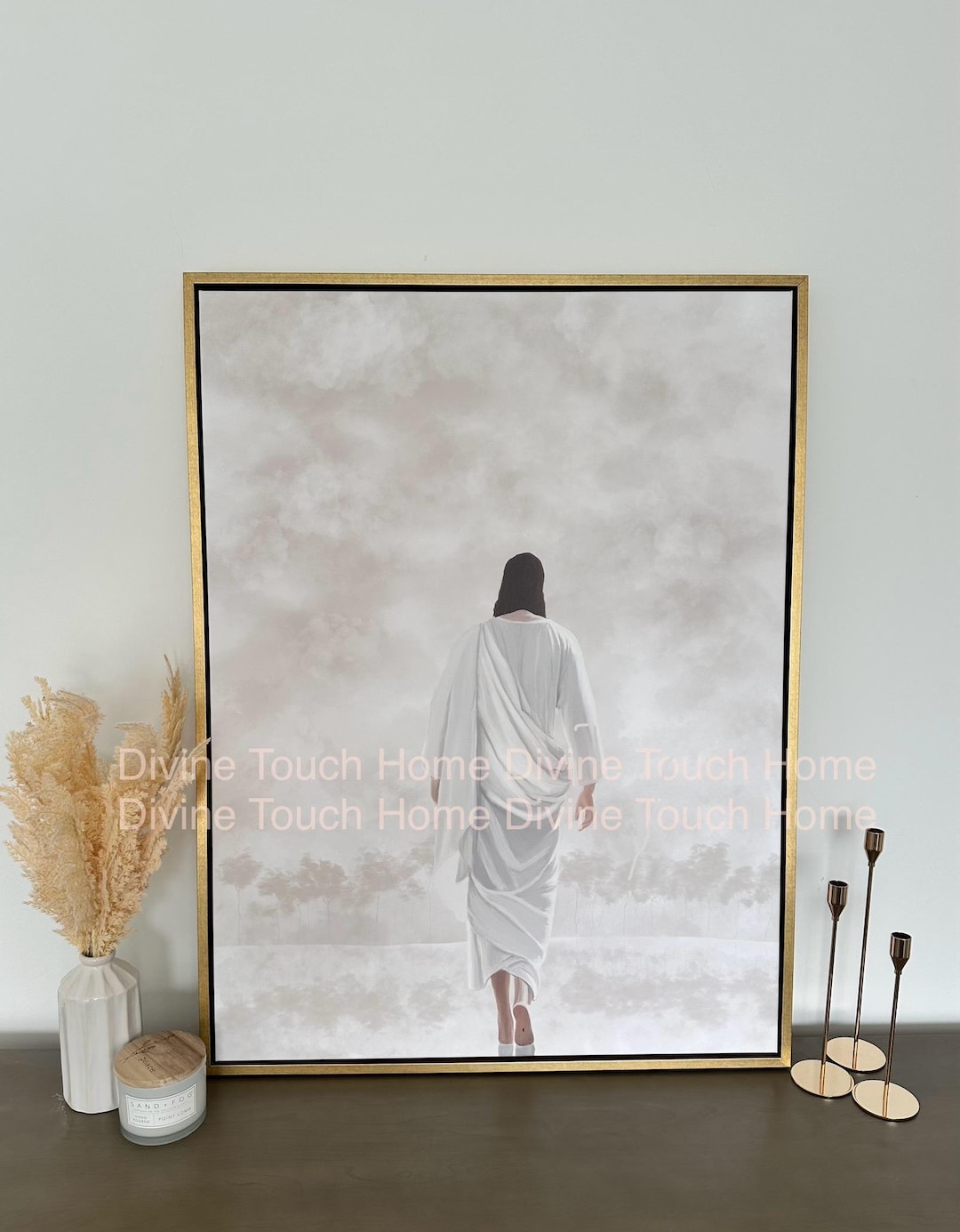 Modern Christian Art Framed Canvas/ Jesus is Risen, Resurrection, Jesus ...