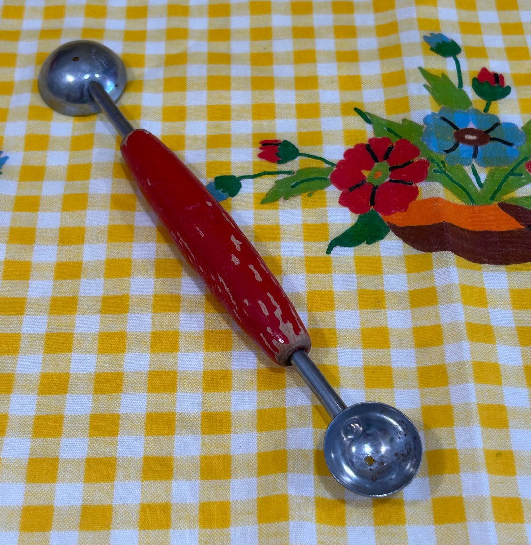 Vintage Red Melon Baller - Etsy