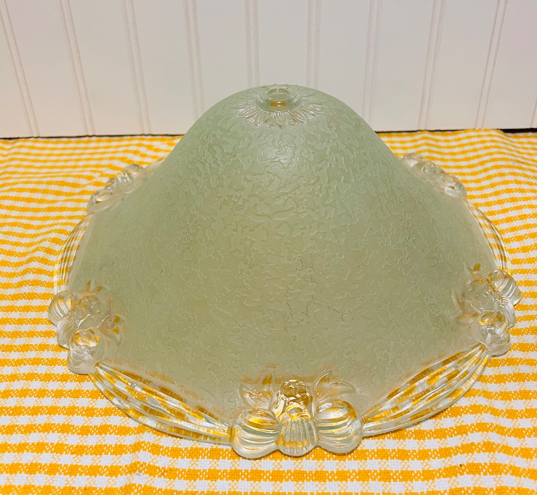 Vintage Glass Ceiling Light Cover - Etsy