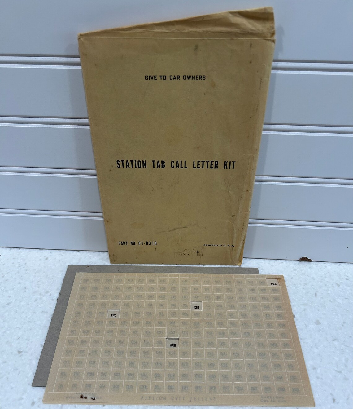 Vintage Radio Station Call Letter Tab Kit - Etsy