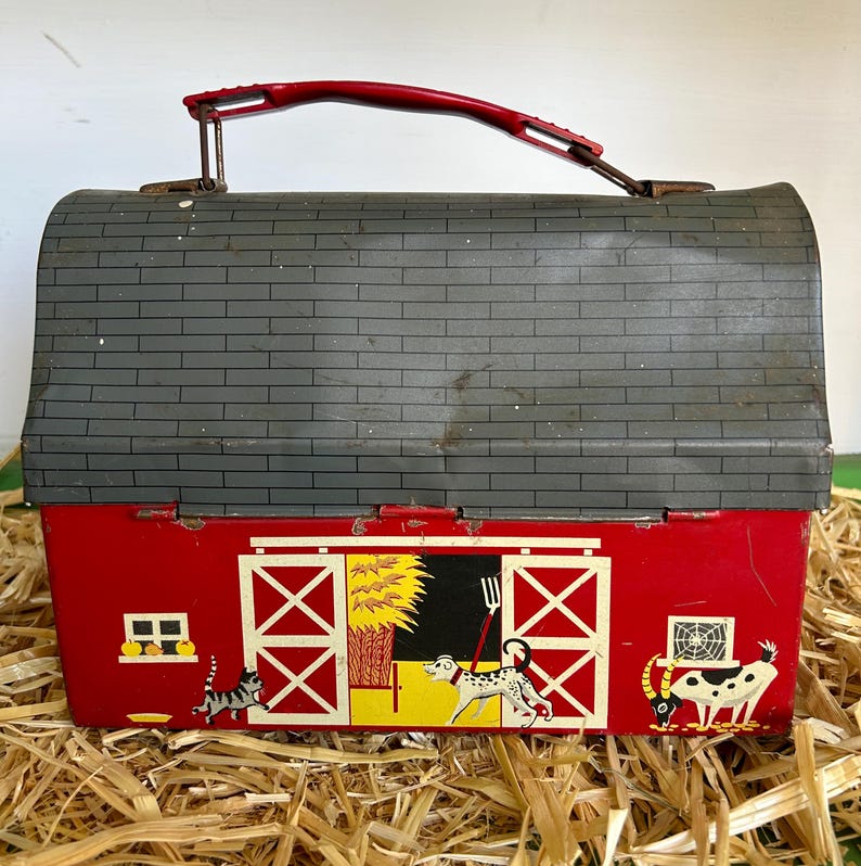 Vintage Thermos Brand Barn Lunchbox - Etsy