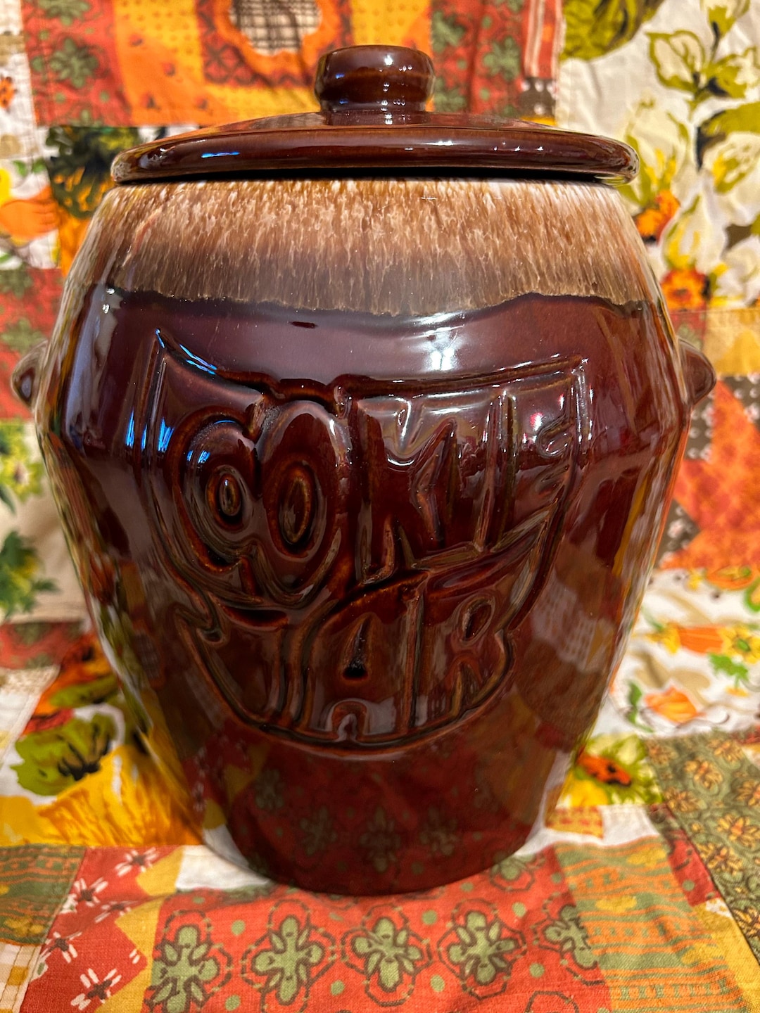 Vintage Mccoy Brown Cookie Jar - Etsy