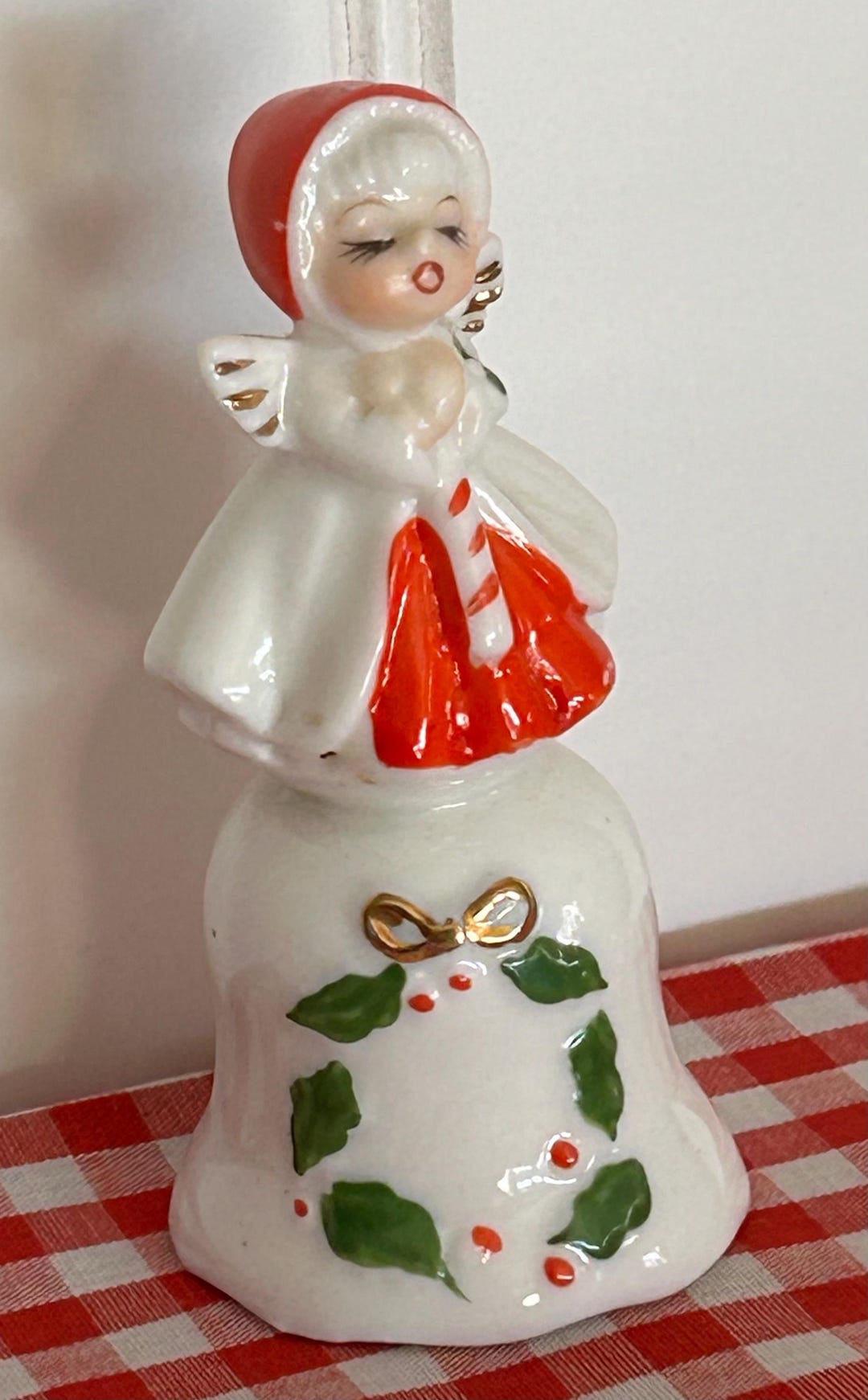 Vintage Ceramic Christmas Angel Bell - Etsy