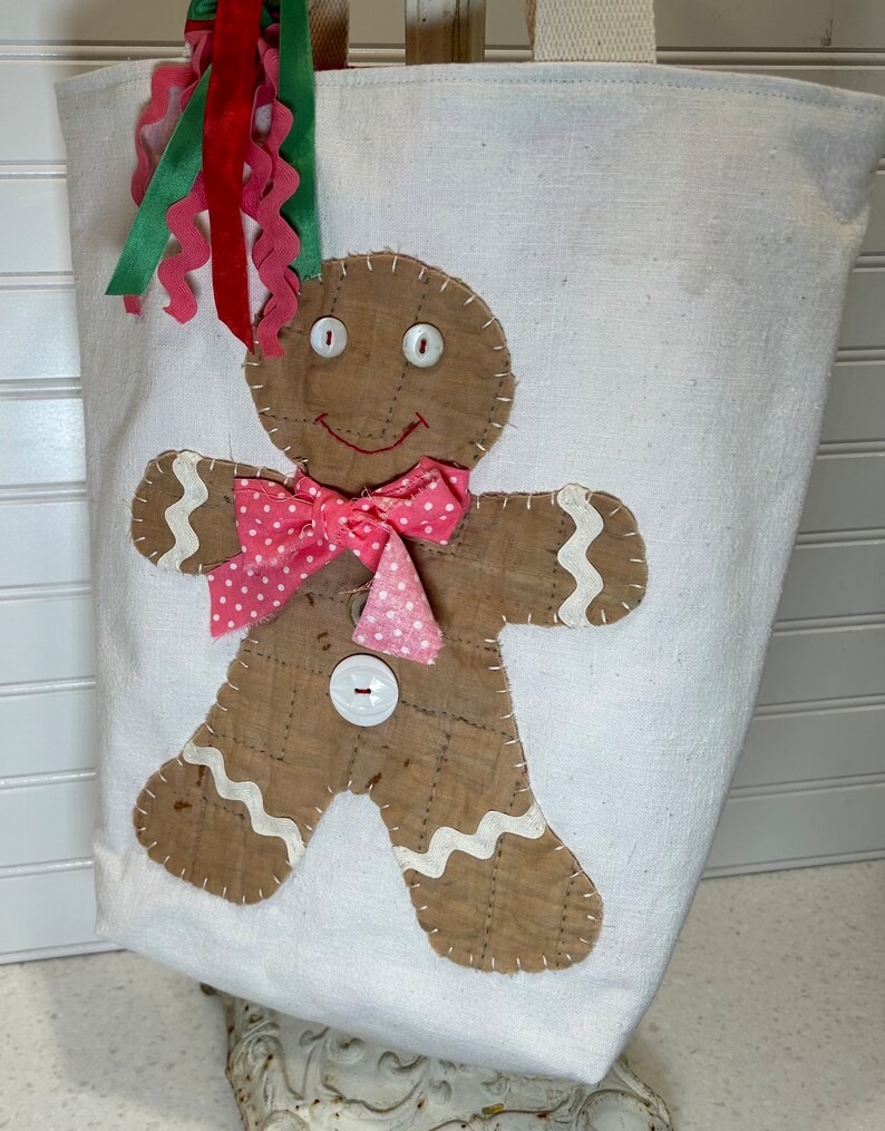 Handmade Vintage Quilt Gingerbread Bag - Etsy