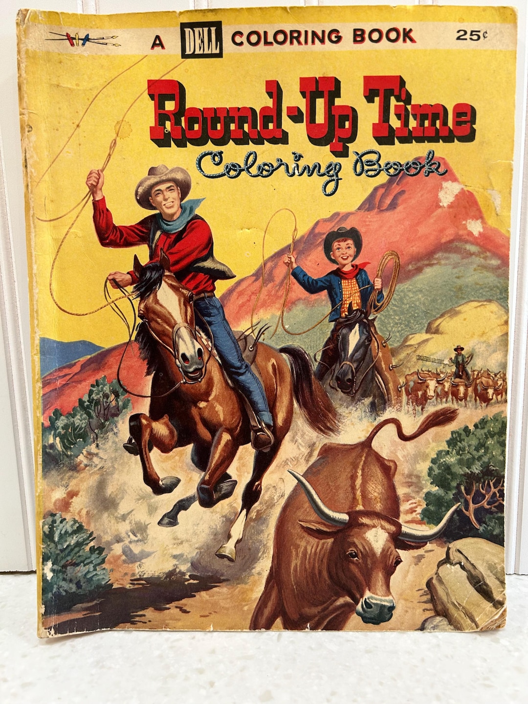 Vintage Round up Time Coloring Book - Etsy
