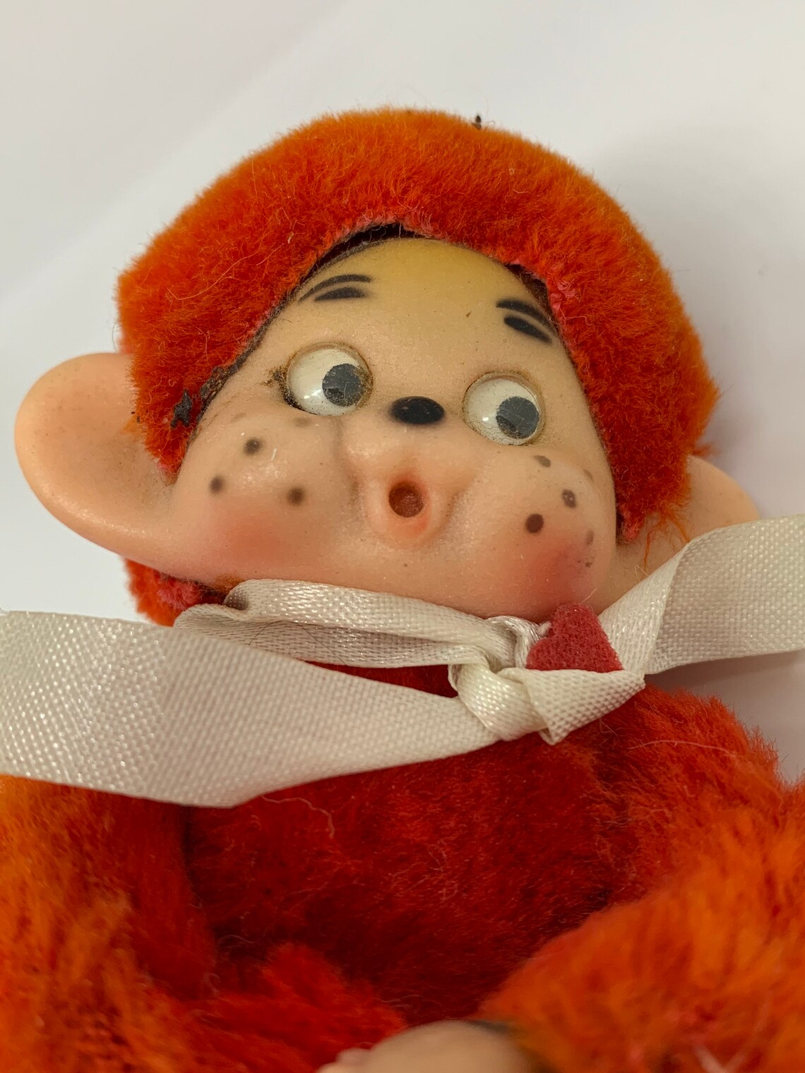 Vintage Red Monchichi Doll - Etsy