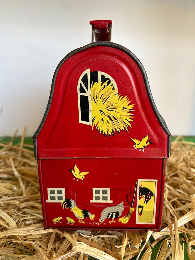 Vintage Thermos Brand Barn Lunchbox - Etsy