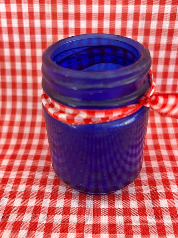 Vintage Cobalt Blue Vicks Jar - Etsy