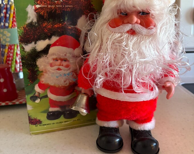 Vintage Walking Musical Santa Claus - Etsy