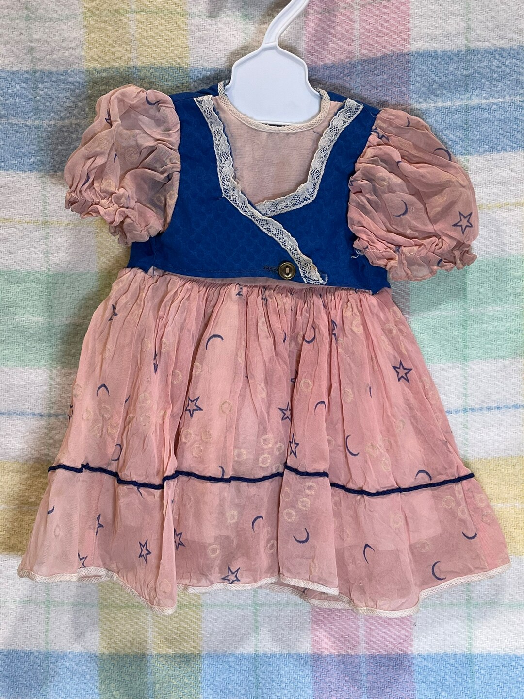 Vintage Hand Sewn DOLL Dress - Etsy