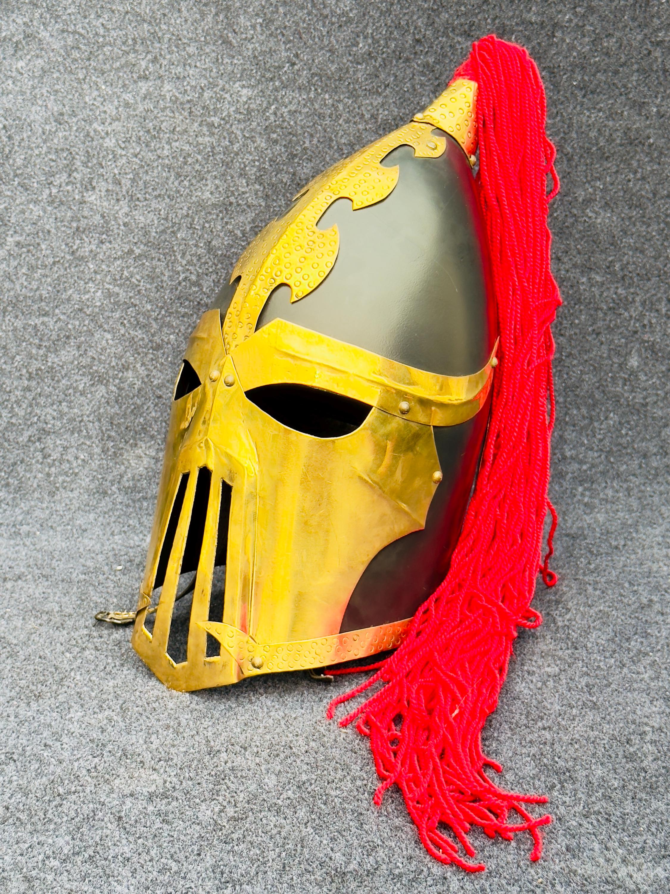 Medieval Knight Battle Helmet -knight Helmet With Battle Top - Fully ...