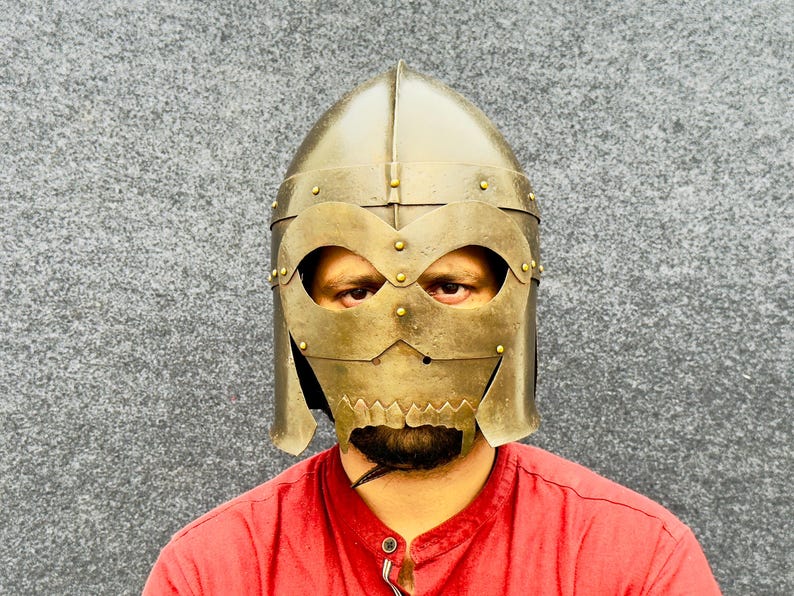 Medieval Skull Demon Helmet Steel Wearable Helmet Fierce Medieval ...