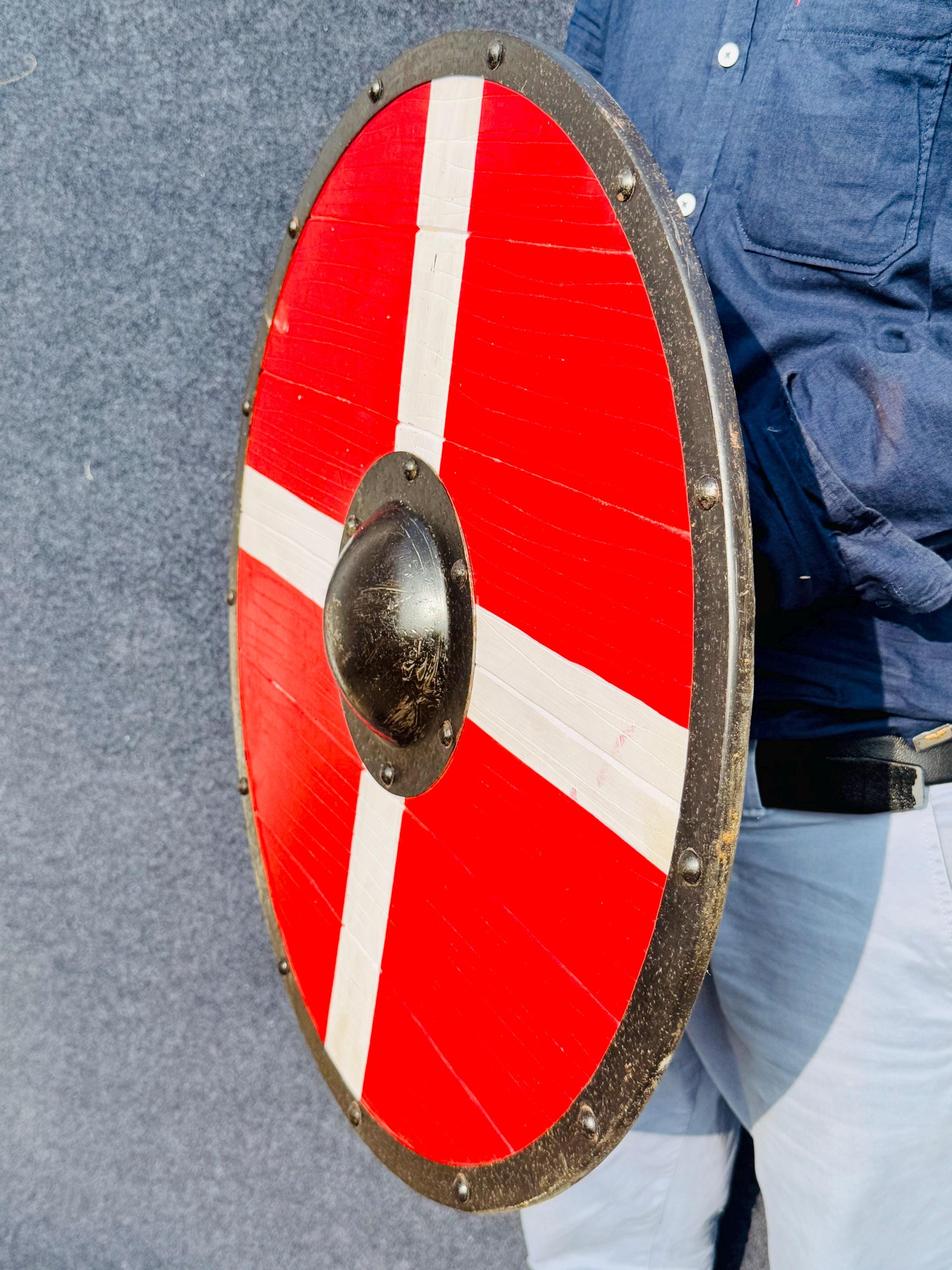 Medieval Wooden Viking Shield - Viking Warrior Shield - Authentic ...