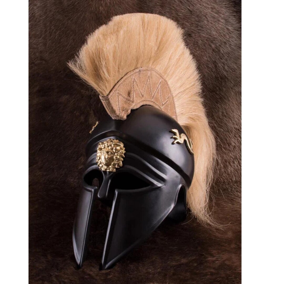 Corinthian Helmet - Medieval Knight Armor Helmet - Corinthian Lion ...