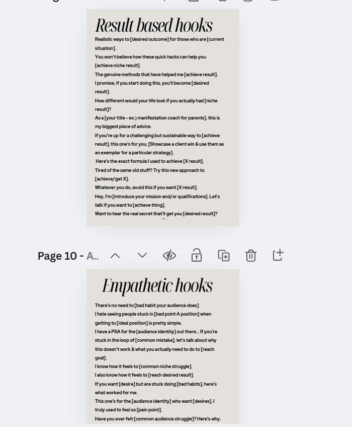 200 Viral Hook Templates – Editable Canva PLR | Reels, Tiktoks, UGC ...