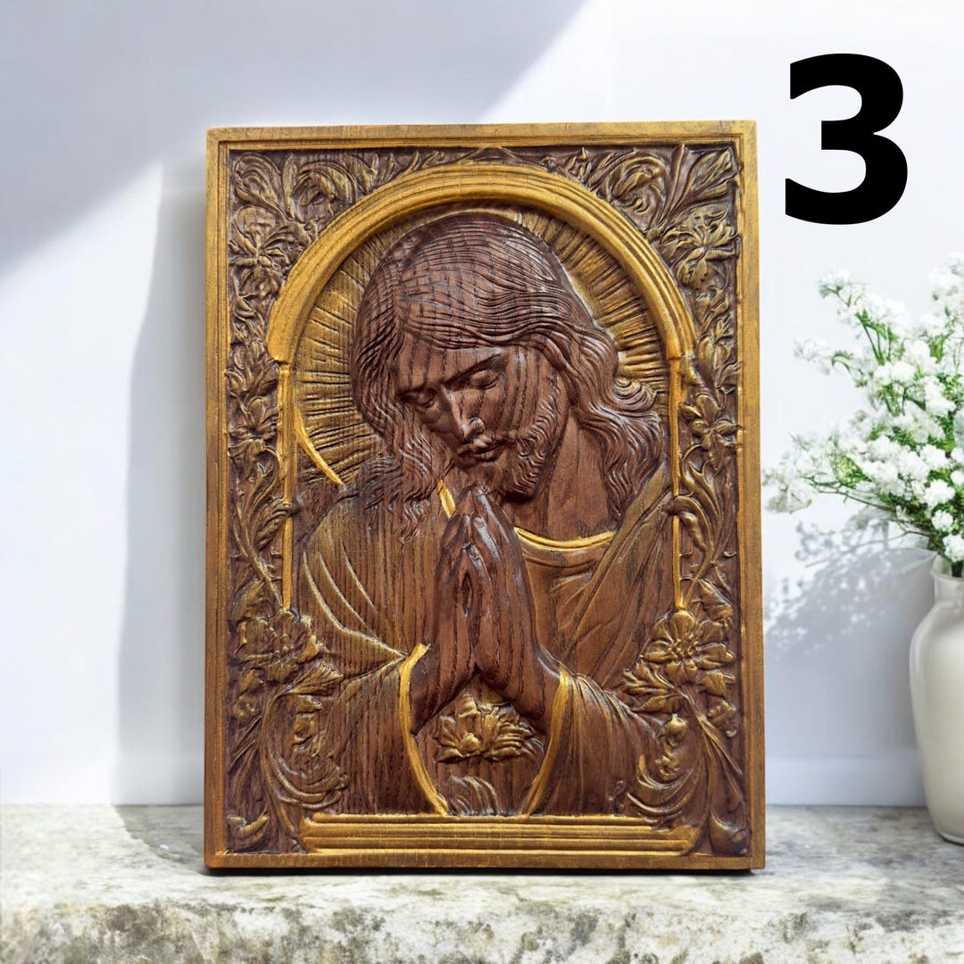 Jesus Christ Praying Wooden Plaque - Etsy