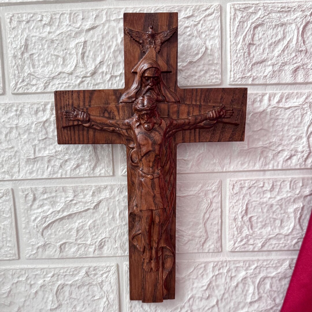 Holy Trinity Crucifix Wall Cross Decor - Etsy
